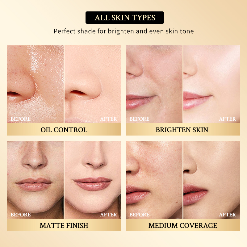 KIMUSE Oil Control Lighting Glow Baked Foundation Long-lasting ...