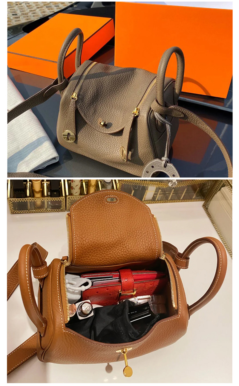 Women everyday bag cowhide Mini pillow Bag female leather large capacity Doctor Bag fashion ...
