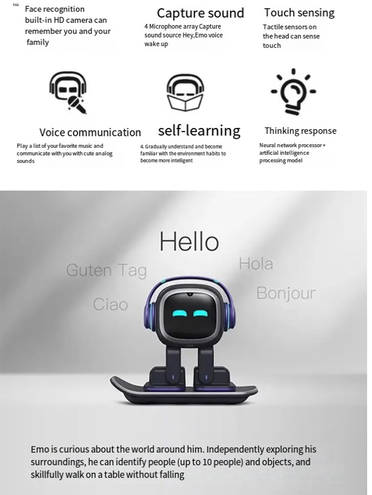 Emo PET ROBOT emopet Smart Emotional Voice Interaction Accompanying ai ...
