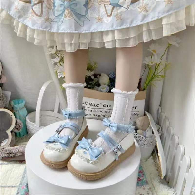 JK uniform shoes cute lolita student flat big Top smJK female Small ...