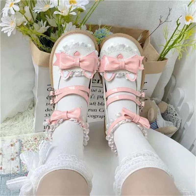 JK uniform shoes cute lolita student flat big Top smJK female Small ...