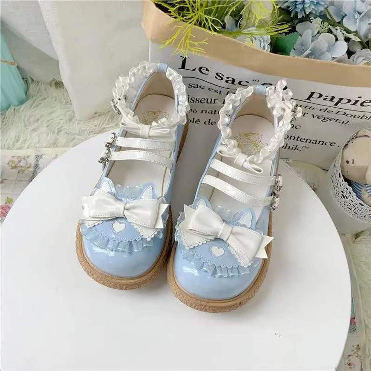 JK uniform shoes cute lolita student flat big Top smJK female Small ...