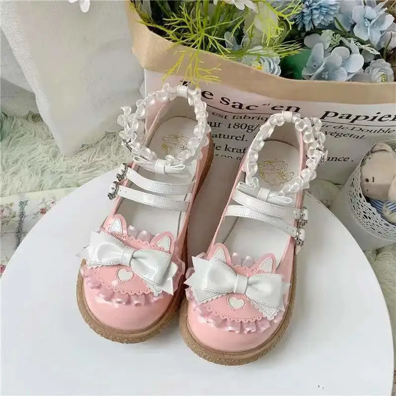 JK uniform shoes cute lolita student flat big Top smJK female Small ...
