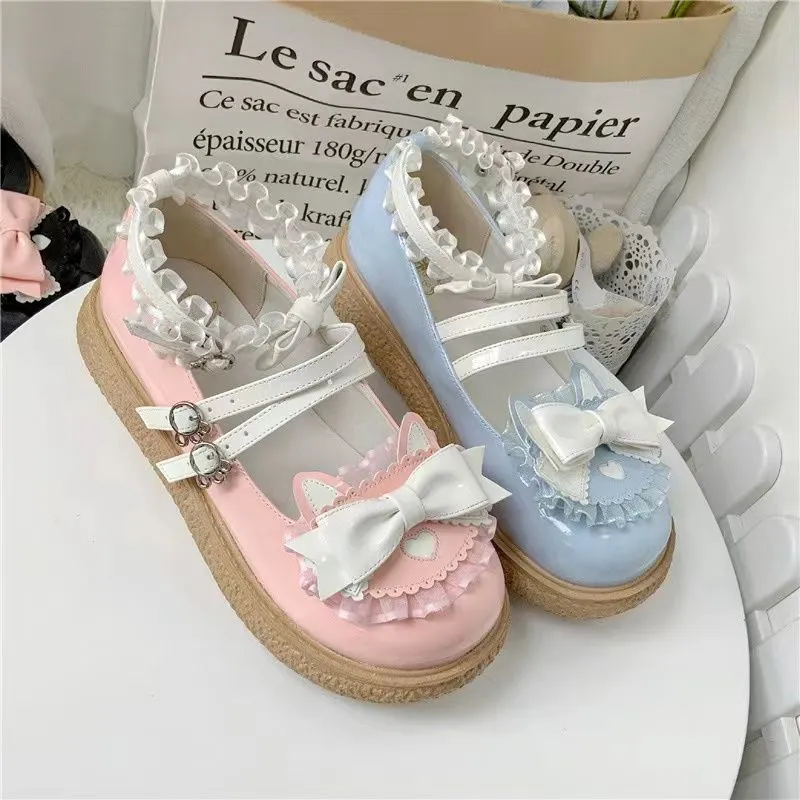 JK uniform shoes cute lolita student flat big Top smJK female Small ...