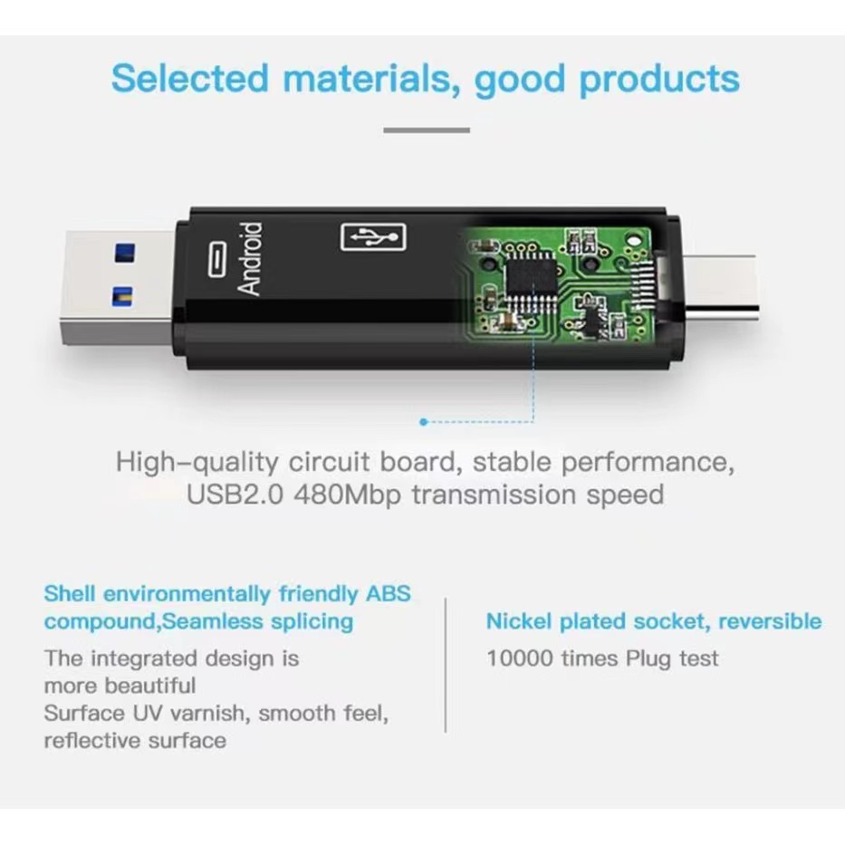 5 in 1 Multifunction USB 3.0 Type C USB Micro USB SD Card TF Memory ...