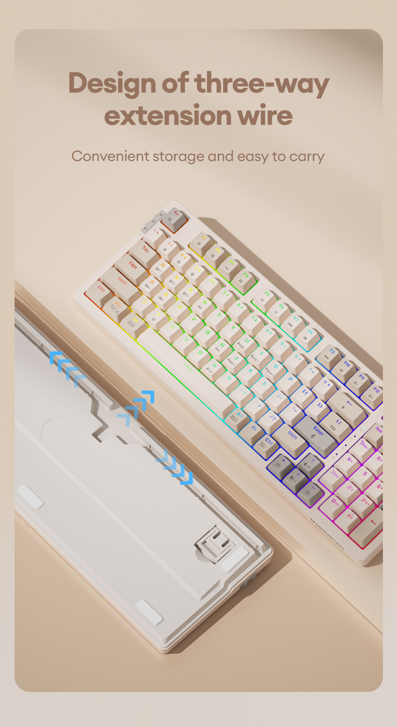 Monster KM4 Keyboard Games Fully Compatible Long Battery Life RGB Light ...