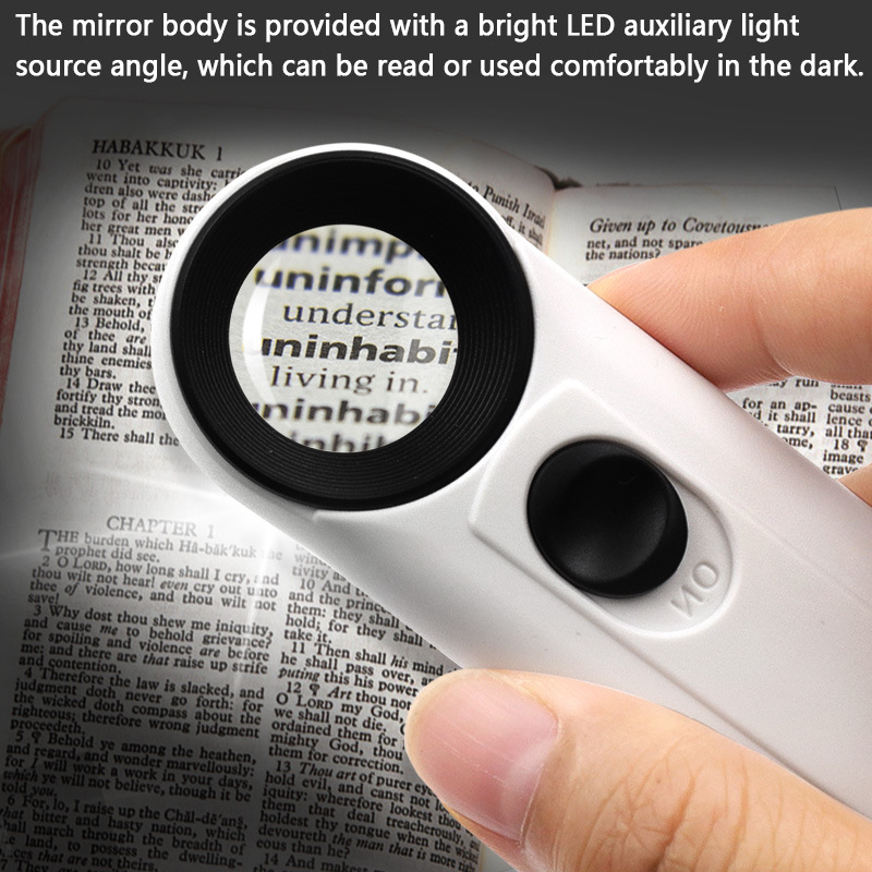 Handheld jewelry identification magnifying glass 40 times X21mm ...