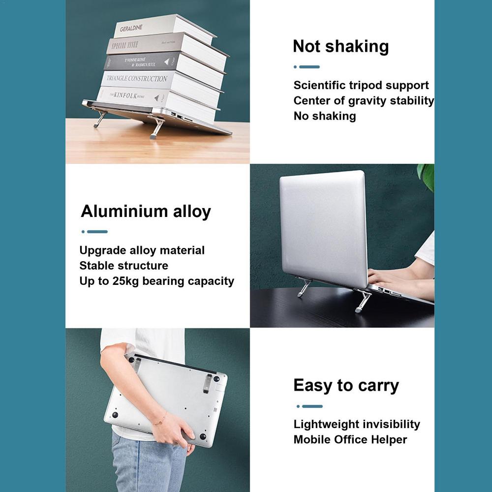 Mini Laptop Holder Portable Laptop Stand Foldable Invisible Notebook ...