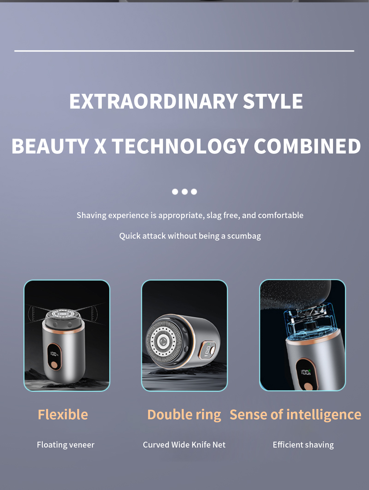 WPOI Electric Mini Shaver Waterproof USB Rechargeable Razor Mini-Shave ...