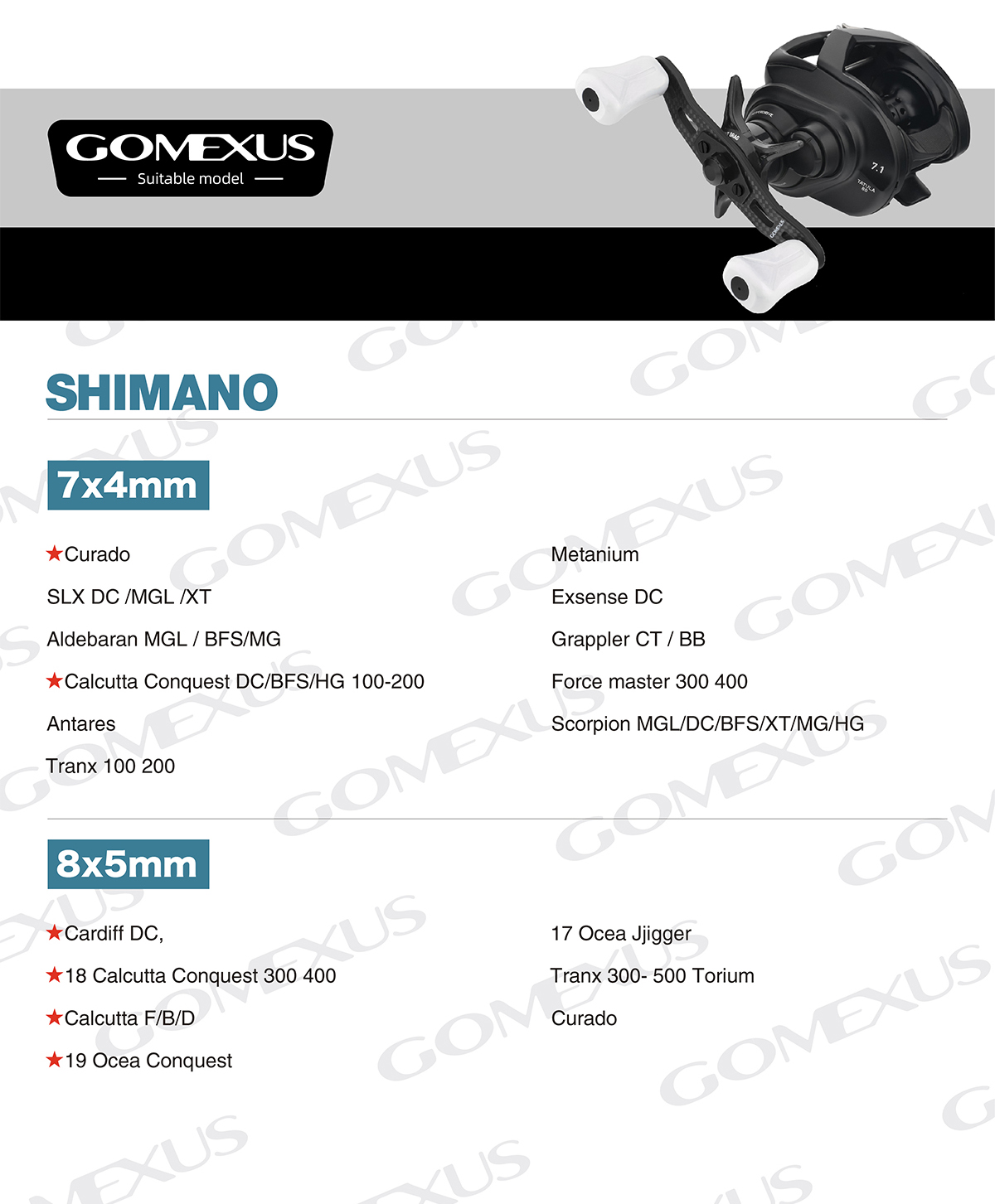 Рыболовная катушка Gomexus с двойной ручкой для Daiwa Shimano ...