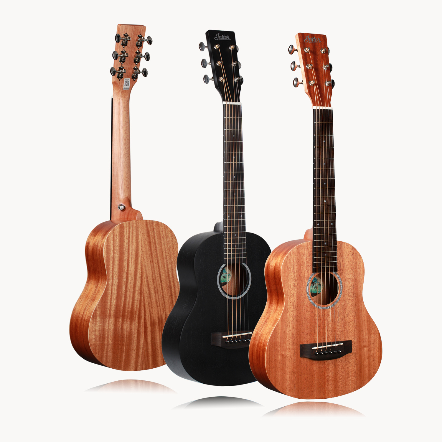 INITER 30inch Travel Guitar IGL-15 Mahoney wood small guitar Suitable ...