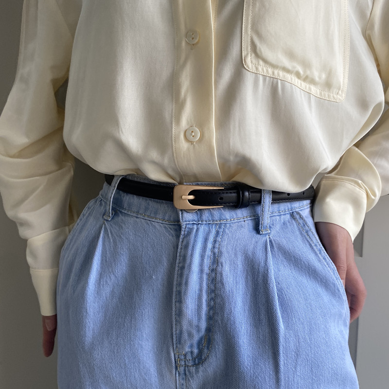 Korean Retro Thin Belt Ladies Fashion Belt Jeans Belt Versatile Casual ...