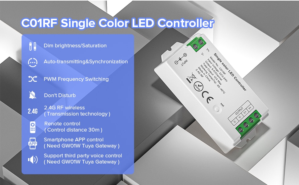 BTF-LIGHTING C01RF-C05RF Mini 2.4GHz LED Light Strip Controller for ...