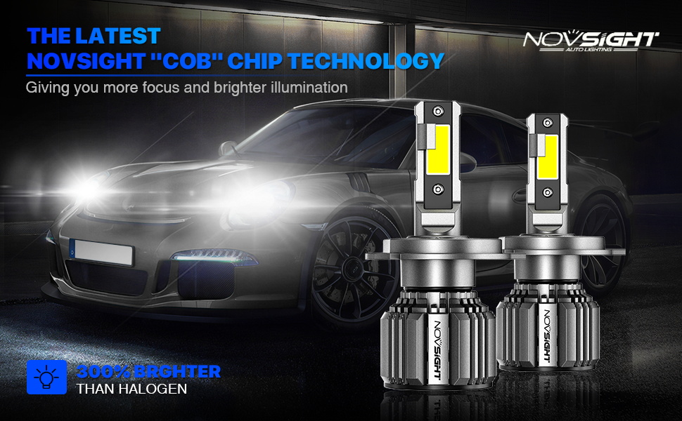 Novsight N74 Car H4 LED Headlight headlamp 70W 15000LM 6500K car lights ...