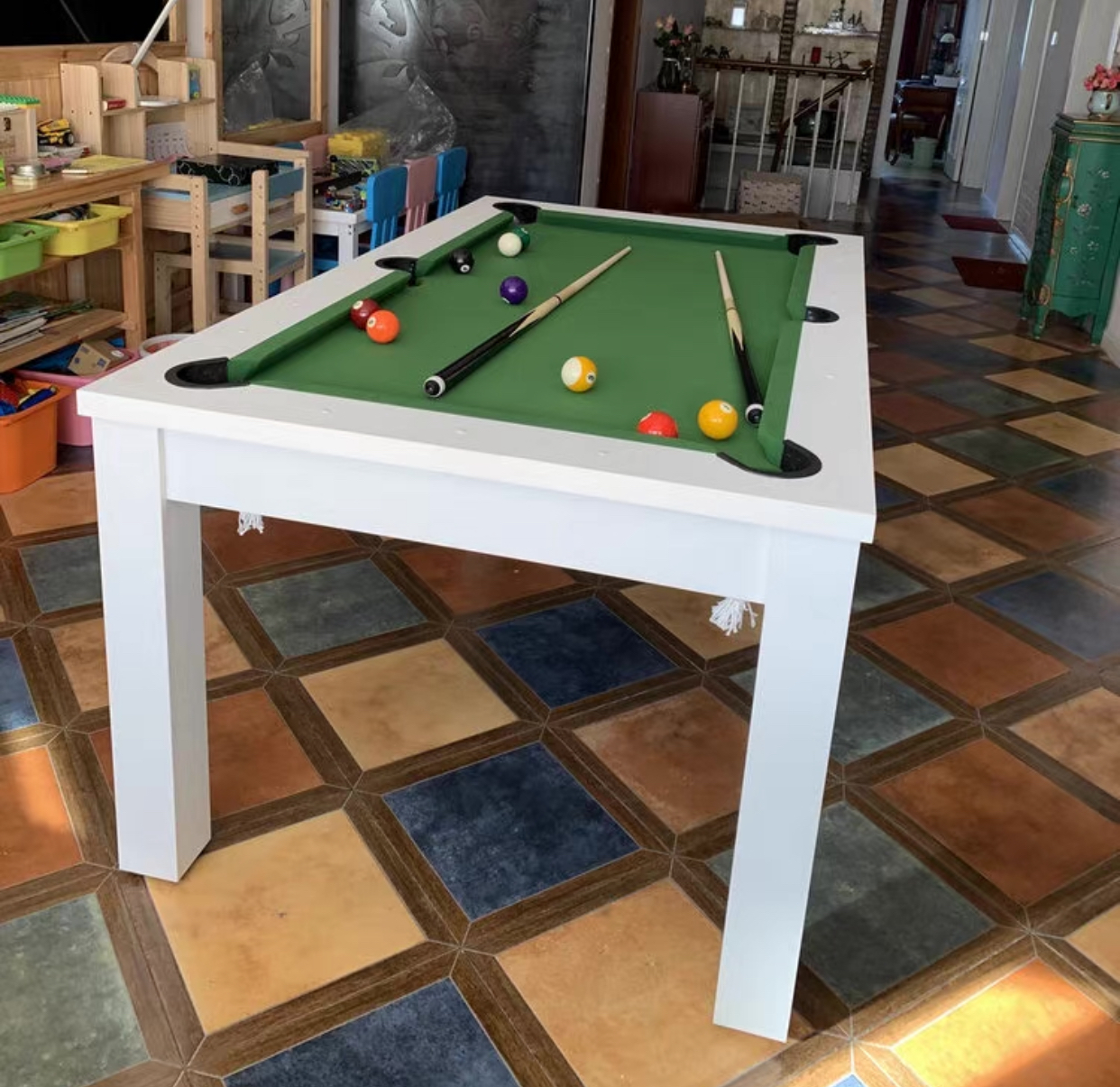 Pool Table Multifunctional Black 8 Billiard table , Family Tennis Table ...