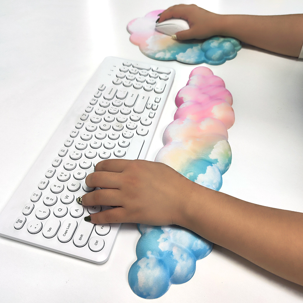 Cloud keyboard wrist rest Ergonomic Gaming Mouse pad with Memory Foam ...