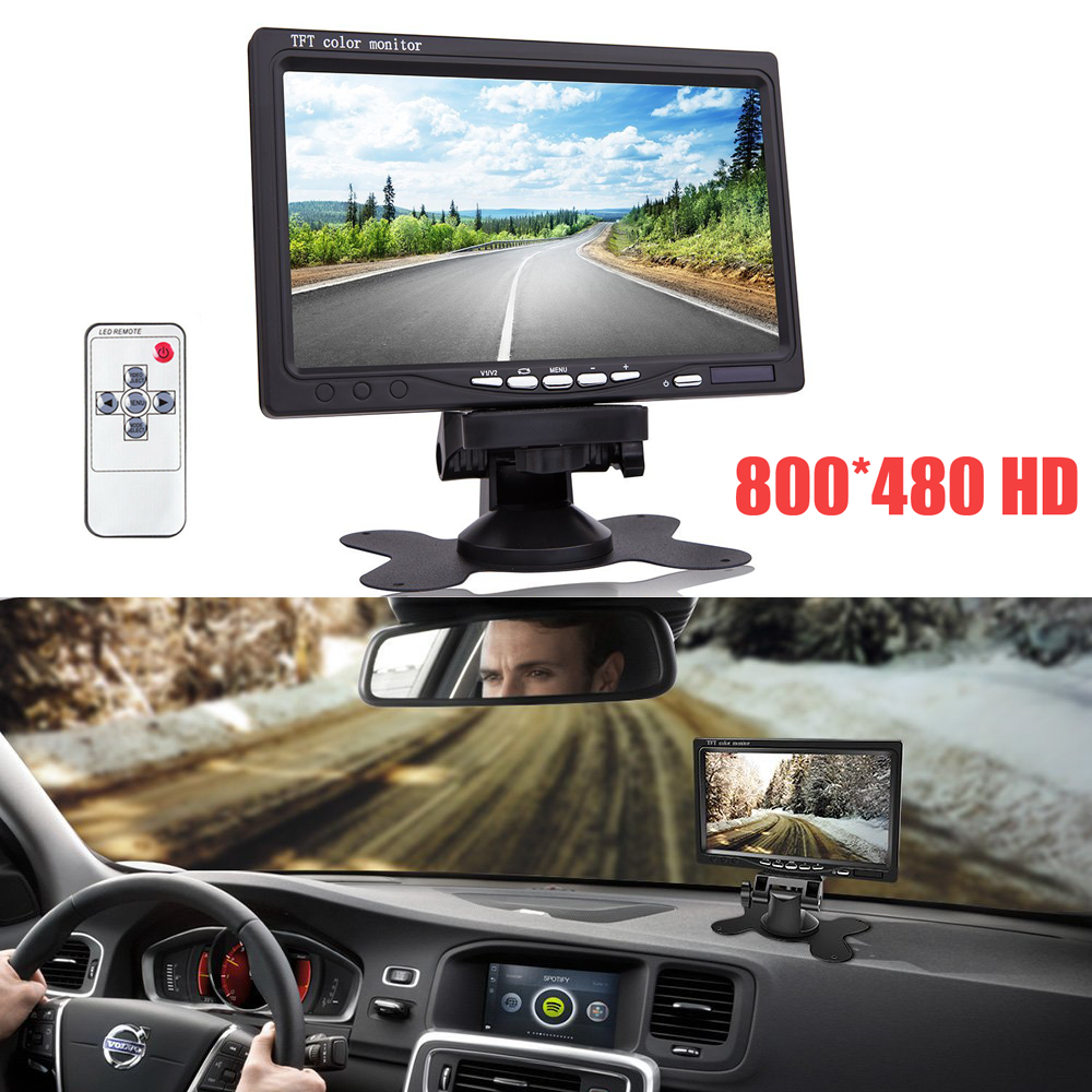 7 Inch Car Rear View Camera Monitor for Truck Parking Display 9-36V HD ...