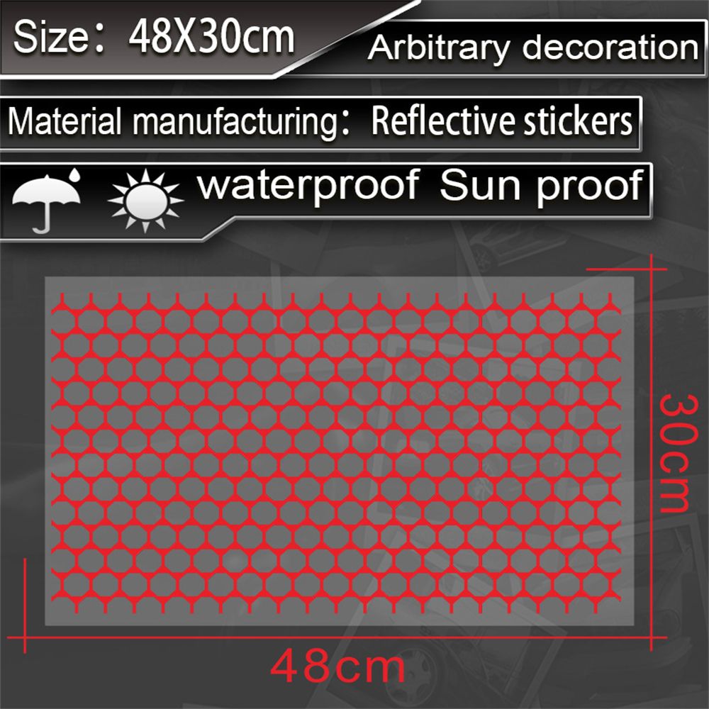 Creative Honeycomb Sticker Exterior Tail-lamp Decal Car Rear Tail Light ...