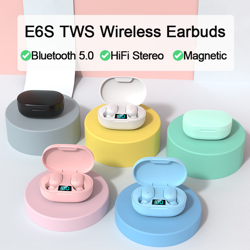 New E6S Earphone Bluetooth Wireless Earbuds With Microphone For iPhone ...