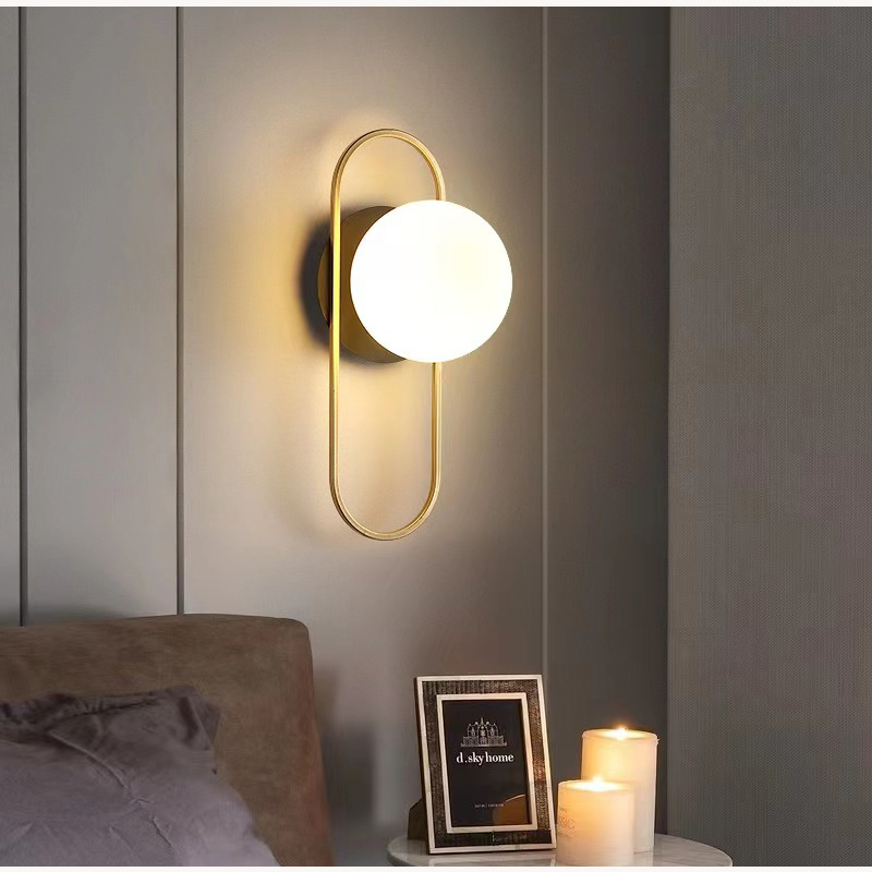 Nordic Wall Light Living Room Background Wall Lights Bedroom Bedside ...