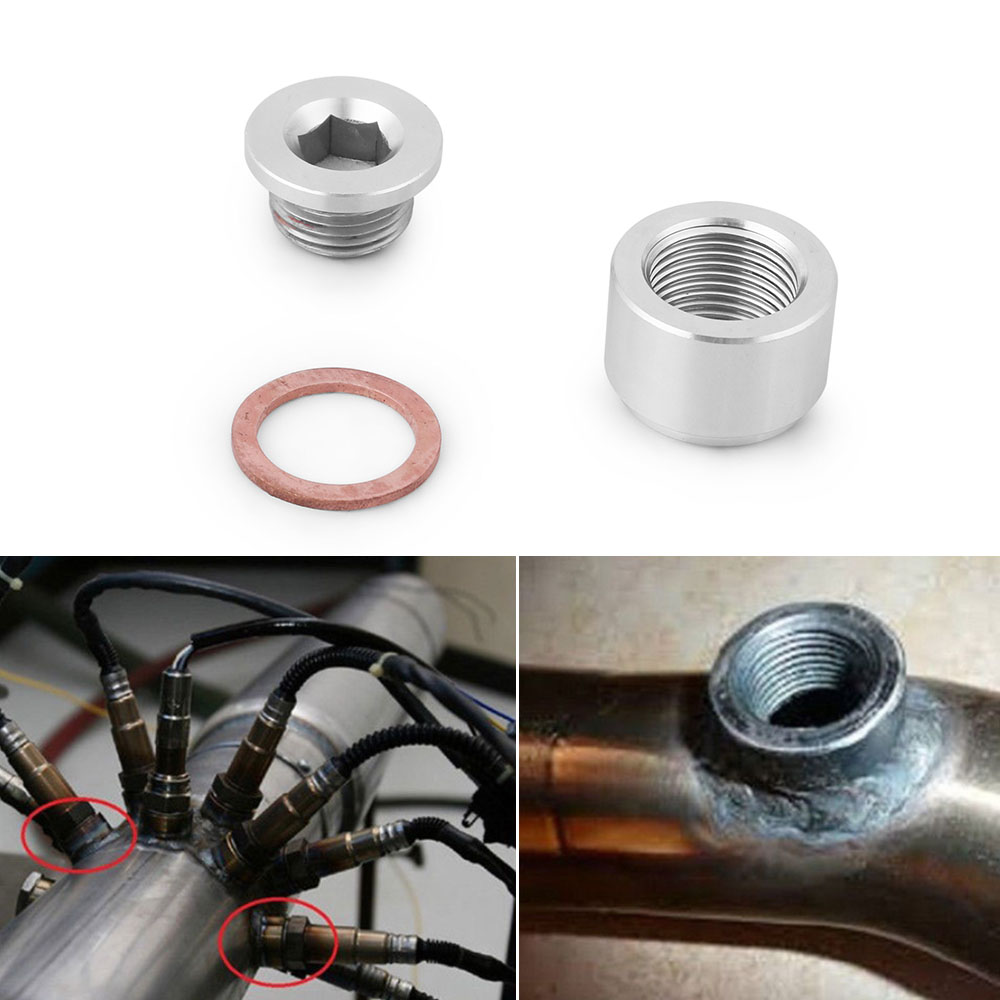 M18X1.5 O2 Oxygen Sensor Bung Stepped Style Mounting Wideband Solder ...