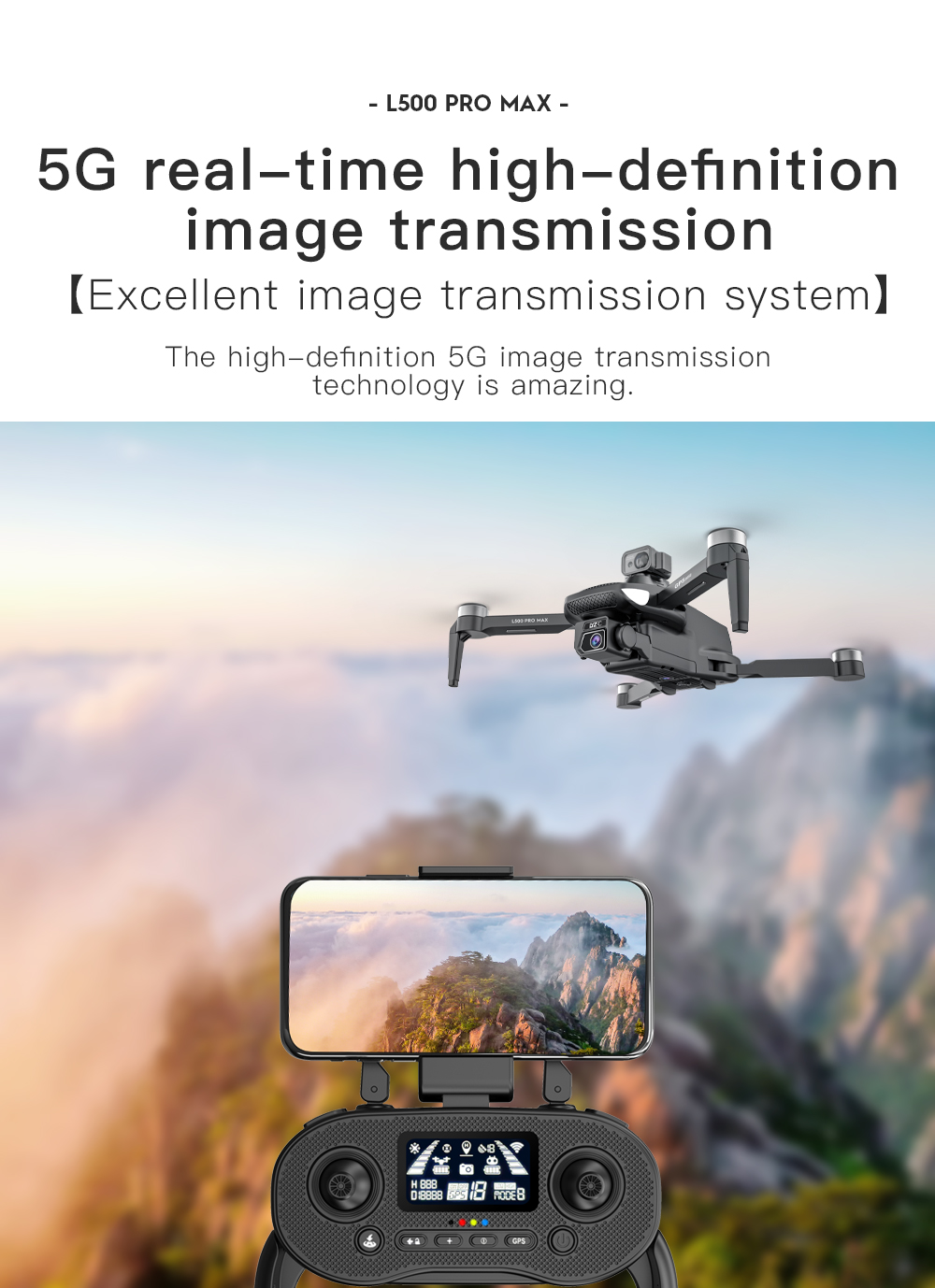 New L500 Pro MAX 4K HD camera UAV Obstacle avoidance camera 5G HD WIFI ...