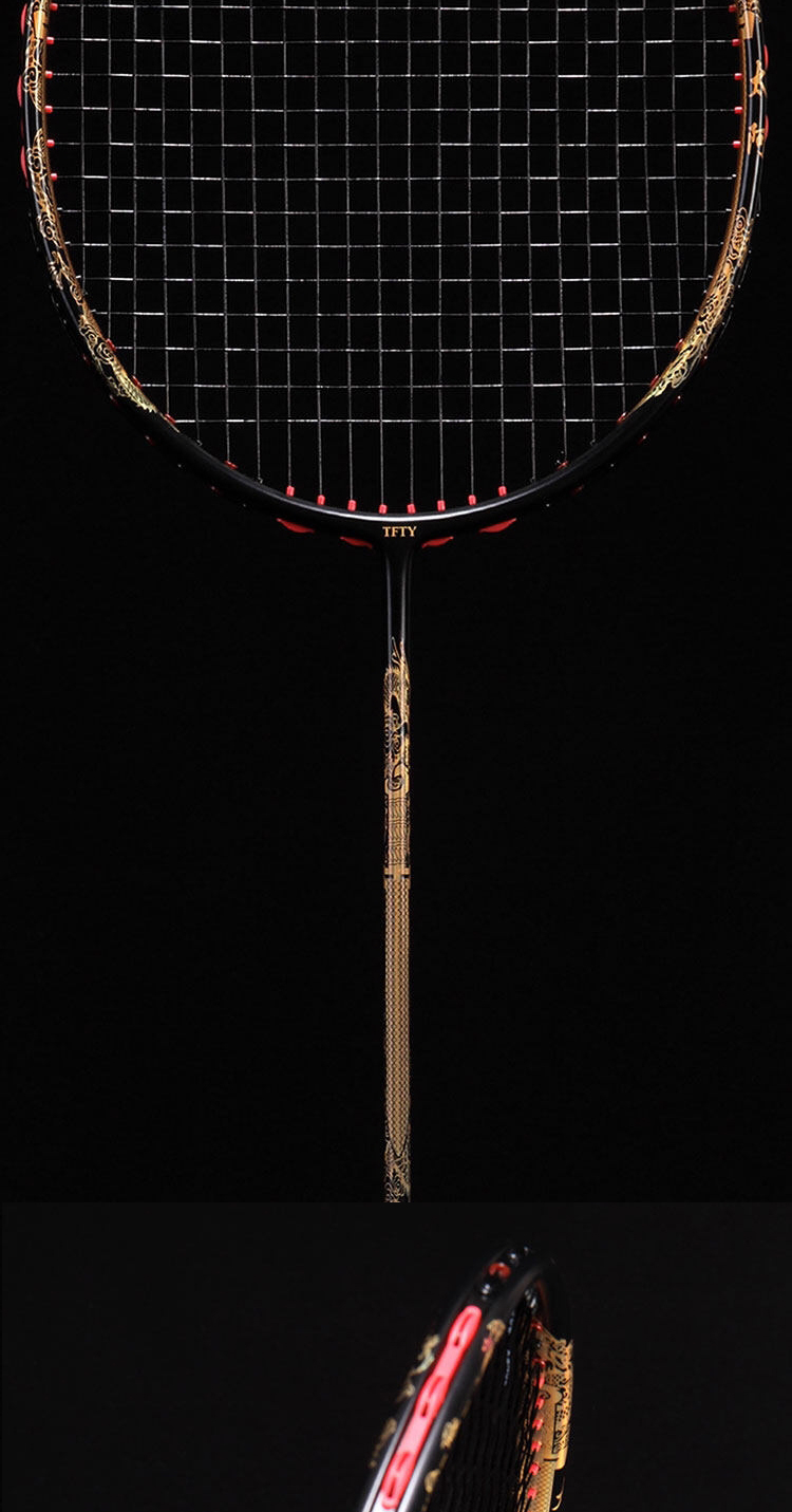 ALP TAJ 4U 82g 35LBS G5 100% Full Carbon Badminton Racket Golden Dragon ...