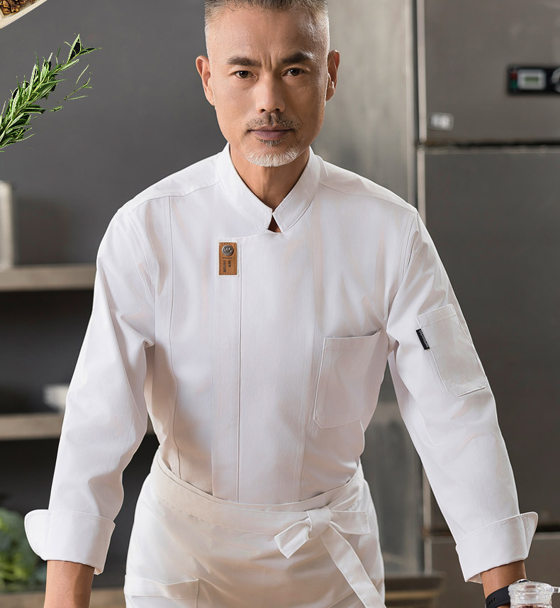 Ready Stock Chef overalls long-sleeved male restaurant chef hotel chef ...