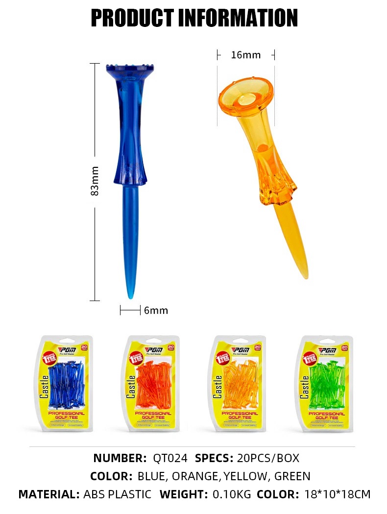 PGM New style durable 83mm large diameter castle golf tee with height ...