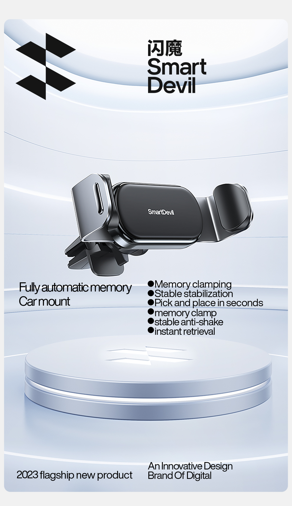 SmartDevil Car Phone Mount Air Vent Cell Phone Holder With Hook Clip | Shopee Malaysia