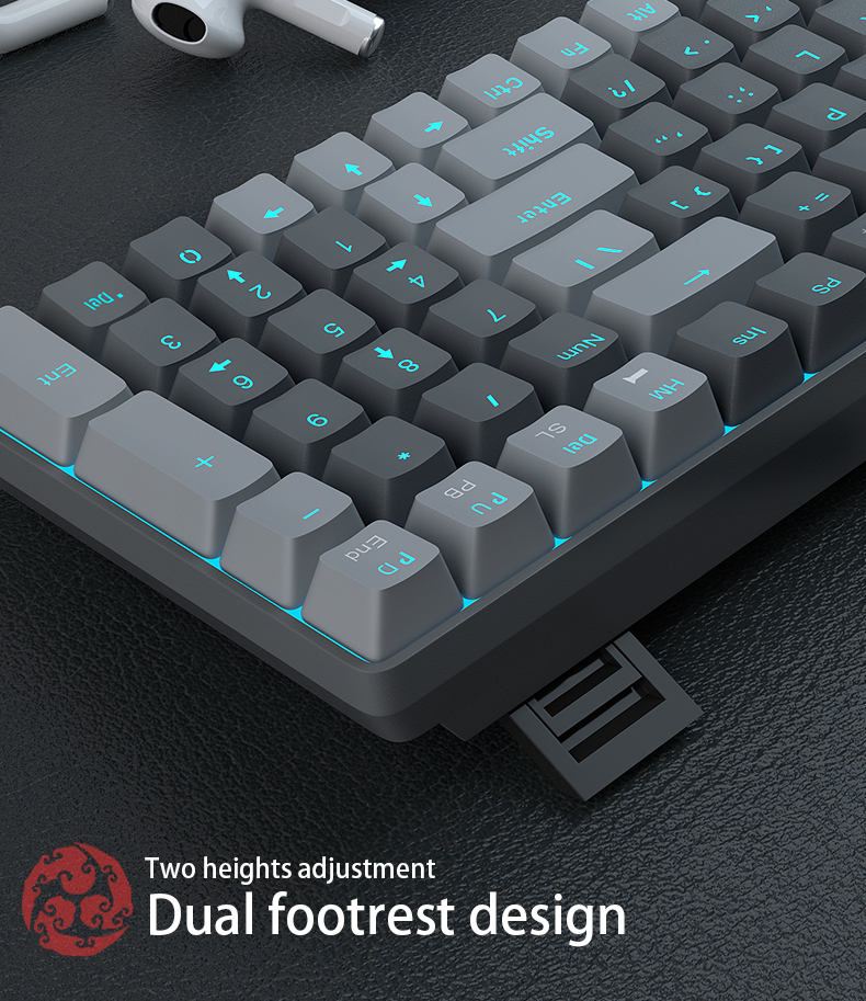 MageGee 100 Keys Mechanical Gaming Keyboard, Red Switch, 96% Compact ...