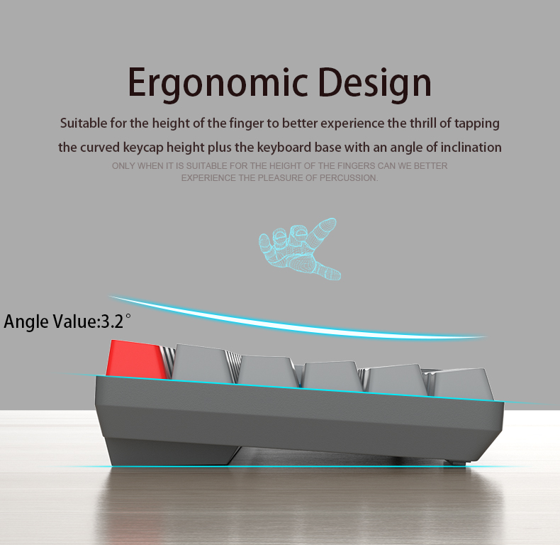 MageGee 100 Keys Mechanical Gaming Keyboard, Red Switch, 96% Compact ...