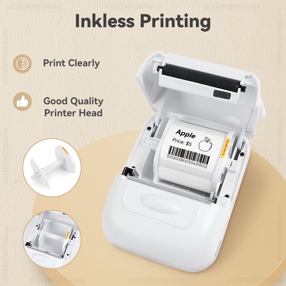 Marklife P50 Thermal Label Printer HD Mini Portable Bluetooth Wireless ...