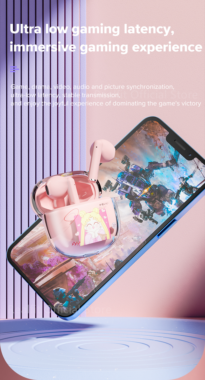 Realfit F1 Bluetooth Earphone with Cute Case Mini Wirless Earbuds with ...