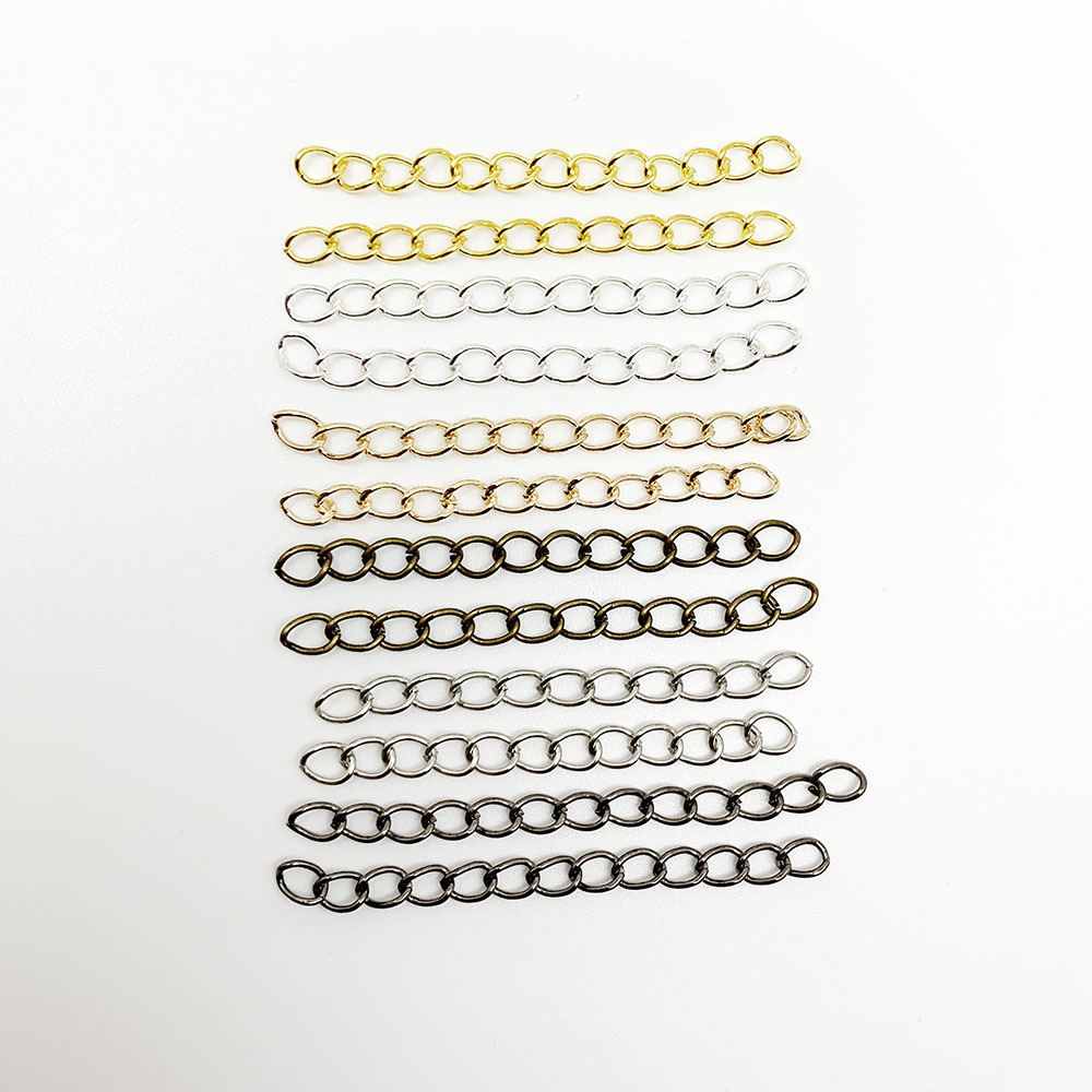 St.kunkka 100pcs/lot 50mm 70mm Silver Necklace Extension Chain Bulk ...