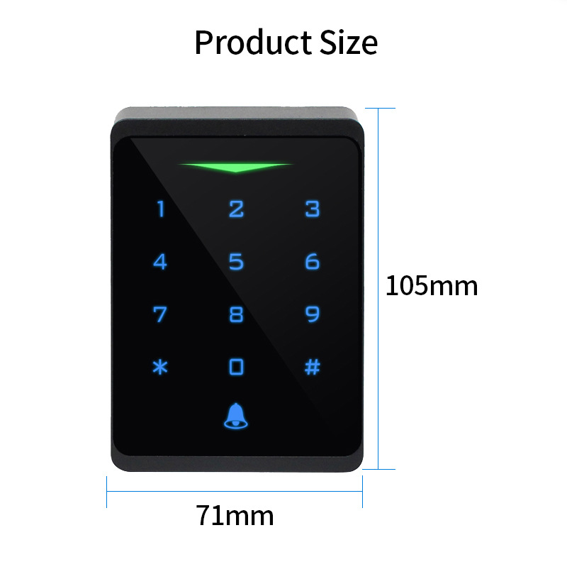 Wifi Tuya & Smartlife App Backlit Access Control Keypad IP66 Waterproof ...