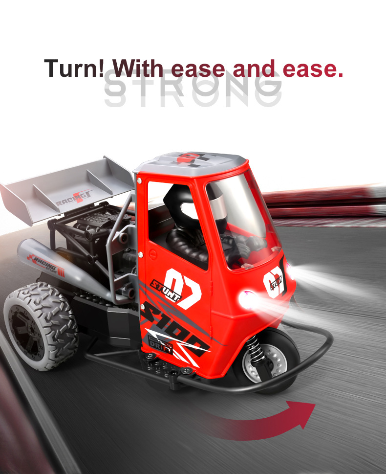RC Cool Tricycle Racing Car 1:16 2.4G 25km/h Remote Control Motorcycle ...