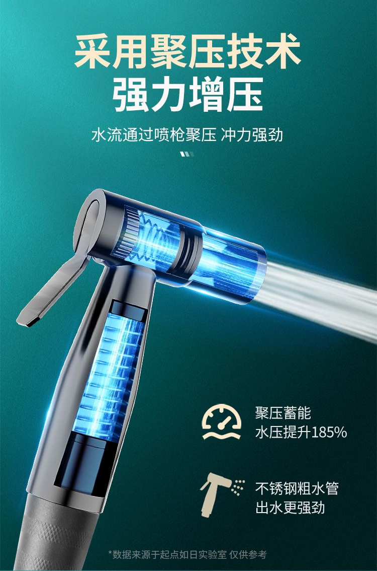Gun Gray 304 Stainless Steel Toilet Spray Gun Pressurized Toilet ...