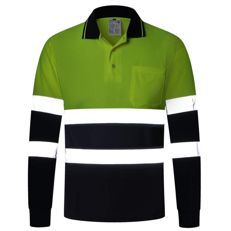 READY STOCK ANSI Class 2 Hi Vis Shirts Orange Navy Long Sleeve ...