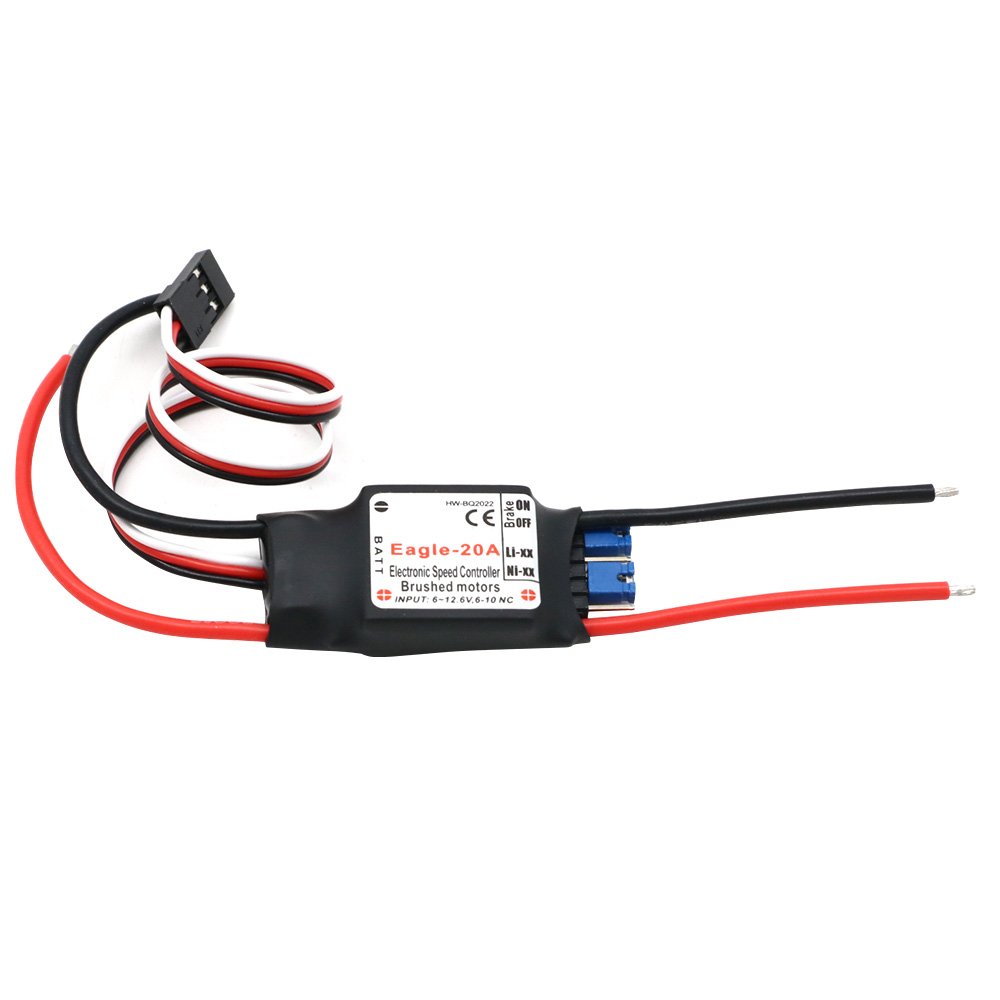 Rc 20A 30A 2-3S 1A/5V BEC Brushed ESC Speed Controller For RC Airplane ...
