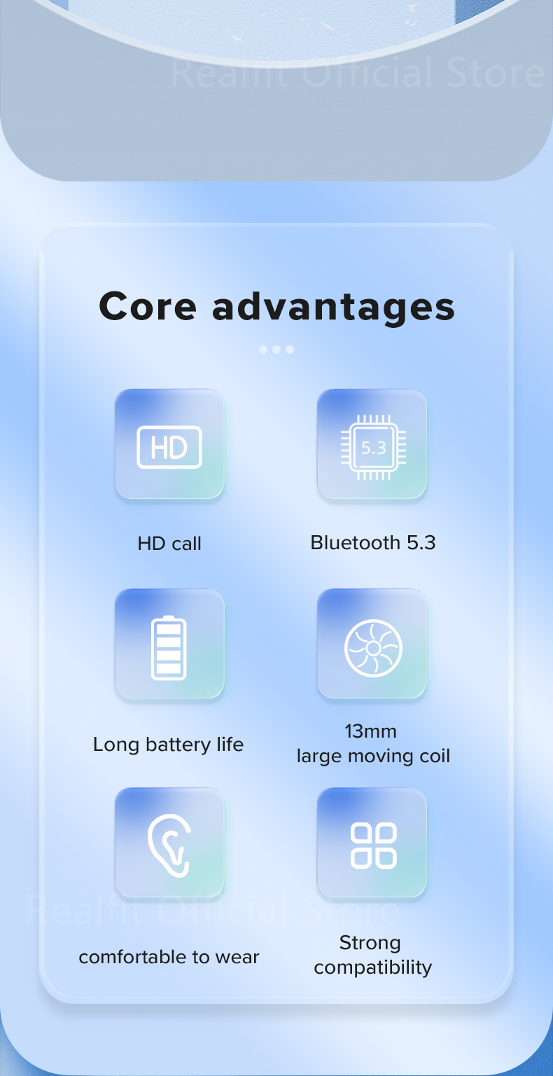 Realfit F1 TWS Bluetooth Earphone Good Sound Quality Mini Matte ...