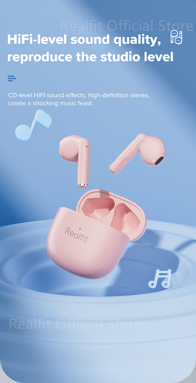 Realfit F1 TWS Bluetooth Earphone Good Sound Quality Mini Matte ...