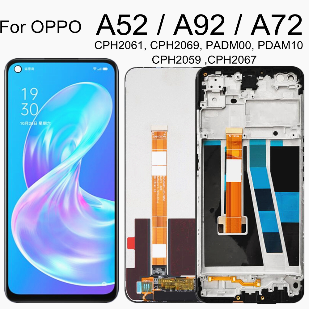 Original OPPO A92 A52 A72 2020 LCD with Frame Display Touch Screen ...