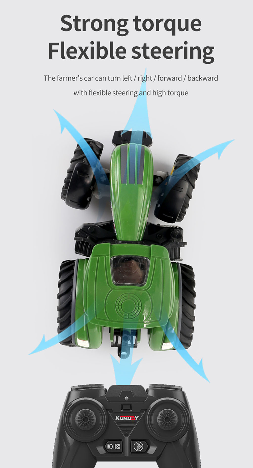 RC Farm Tractor Truck 2.4G Remote Control Toys Farming Machine Car ...