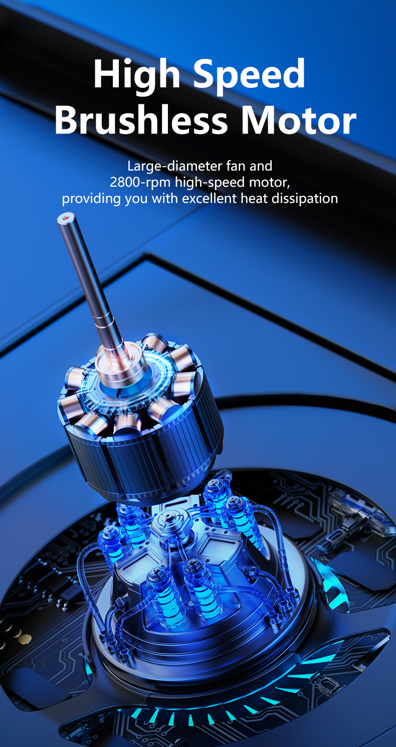 Llano V12 Powerful Turbo-Fan (2800 RPM) RGB Laptop Cooler with ...