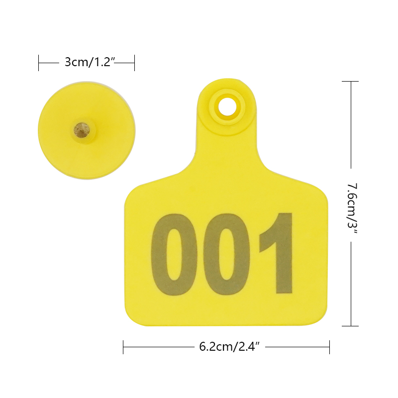 🔥Ready stock🔥 Cattle cow Sheep Pig Ear Tags 001-500 Number Livestock ...