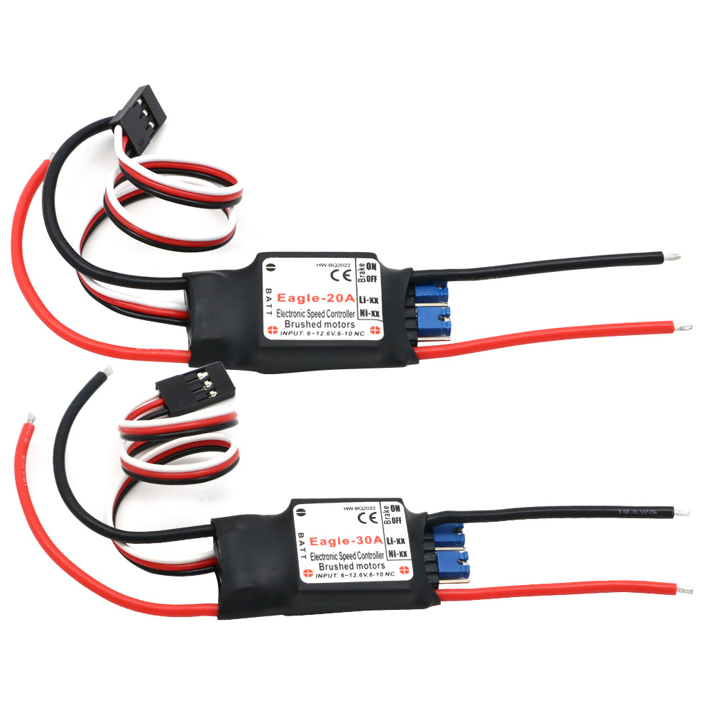 1pcs Eagle 20A/30A 2-3S Brushed ESC Speed Controller 5V/1A BEC 2kHz PWM ...