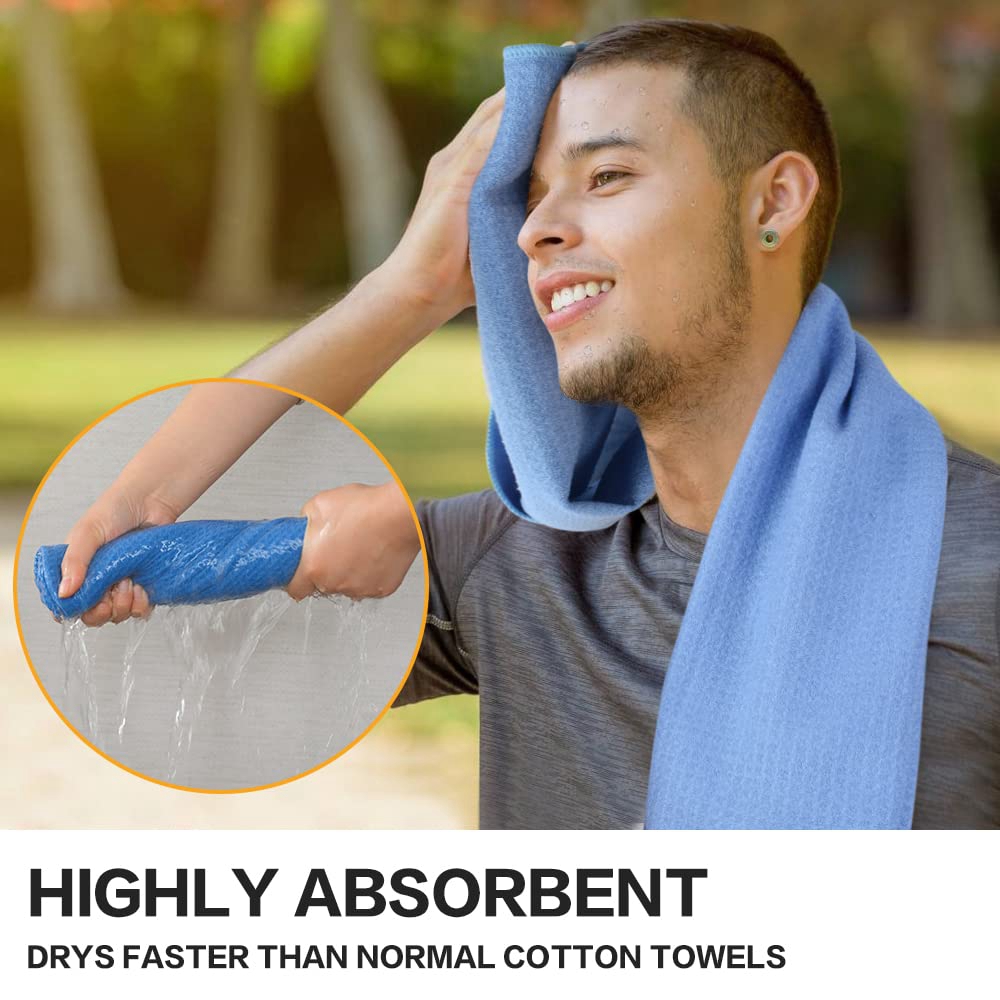Microfiber Sports Gym Towels Fast Drying Ultra Soft Lightweight Super ...