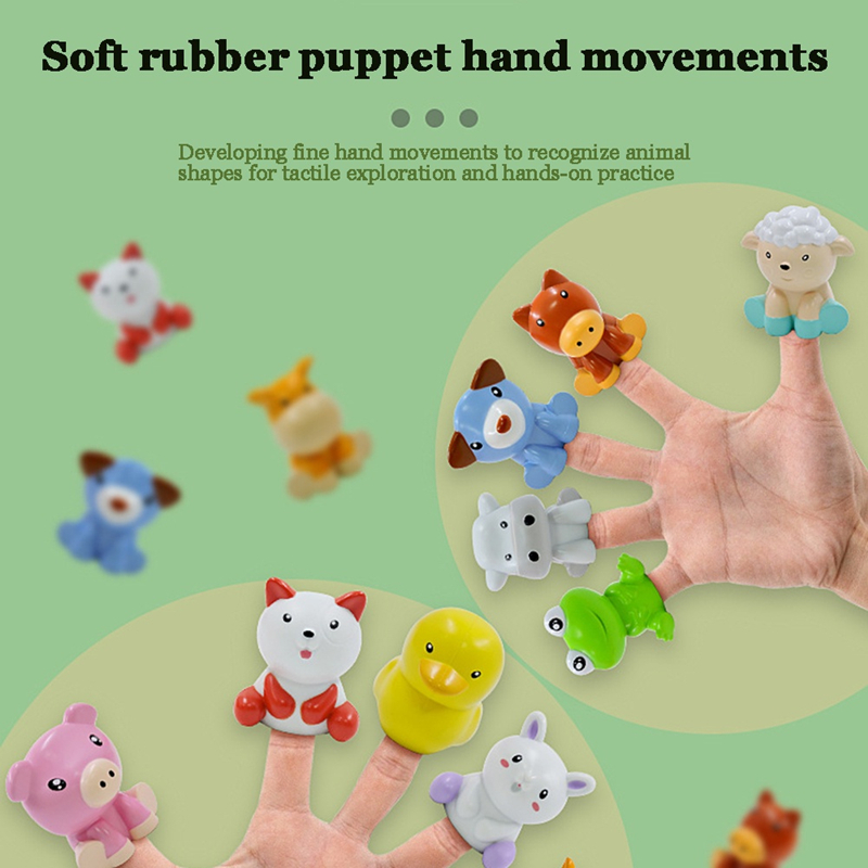 Toddler Finger Puppets Barn Toy Montessori Rainbow Animals Peekaboo ...
