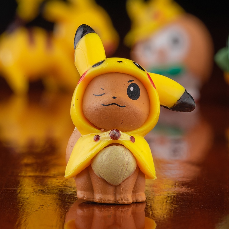 8pcs pokemon figure toy pvc pikachu psyduck bulbasaur mini doll cake ...